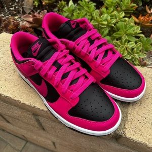 Nike | Shoes | Nike Dunk Low Womans Fierce Pink And Black Shoes ...